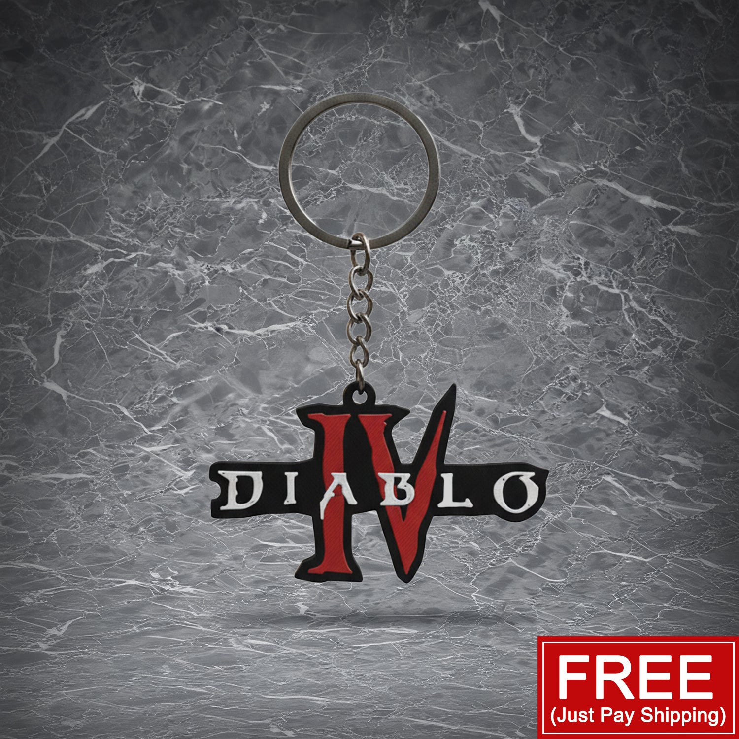 D4 Logo Keychain (FREE! You Just Pay Shipping) – MmoGoods
